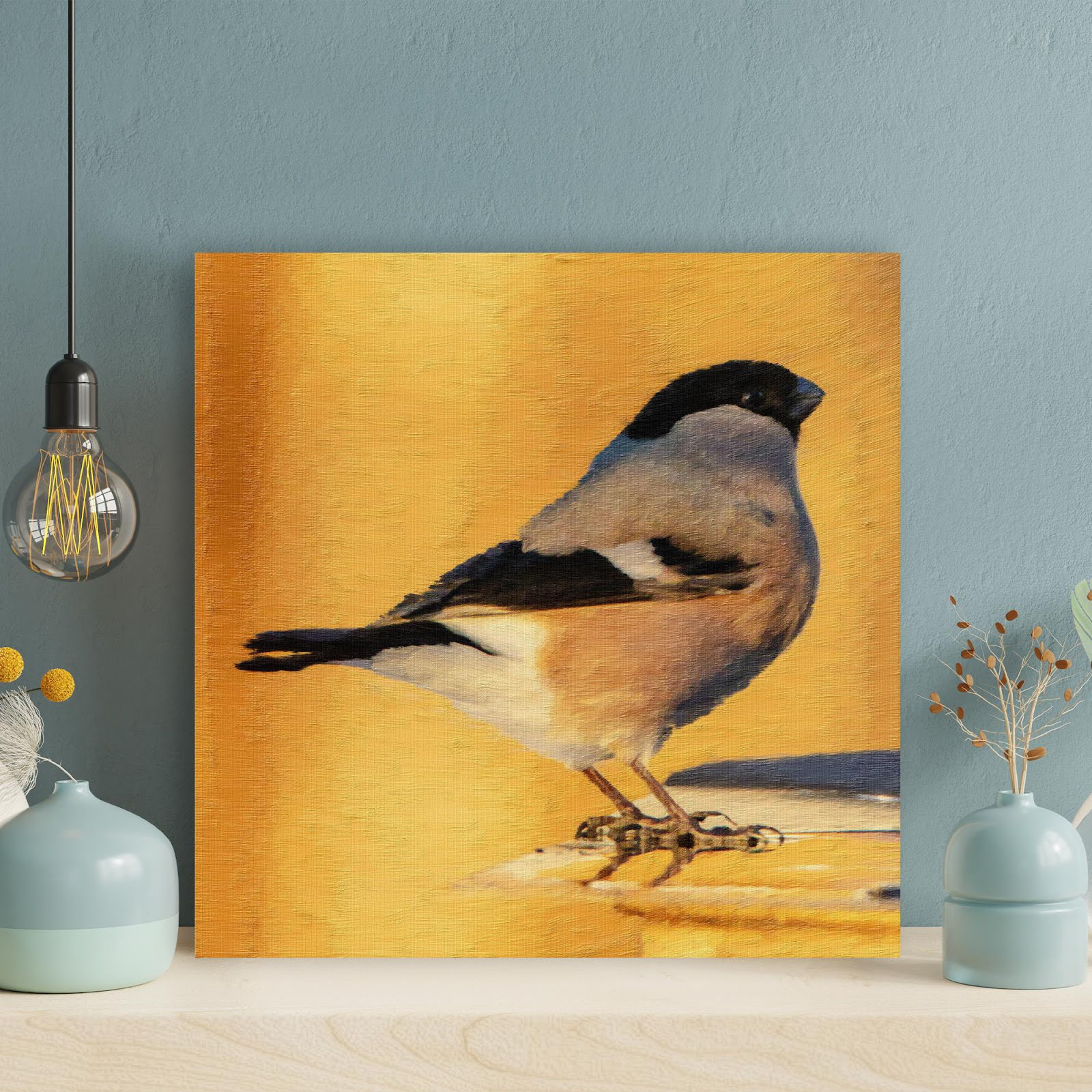 Latitude Run® A Bird With Yellow Background - 1 Piece Rectangle Graphic ...