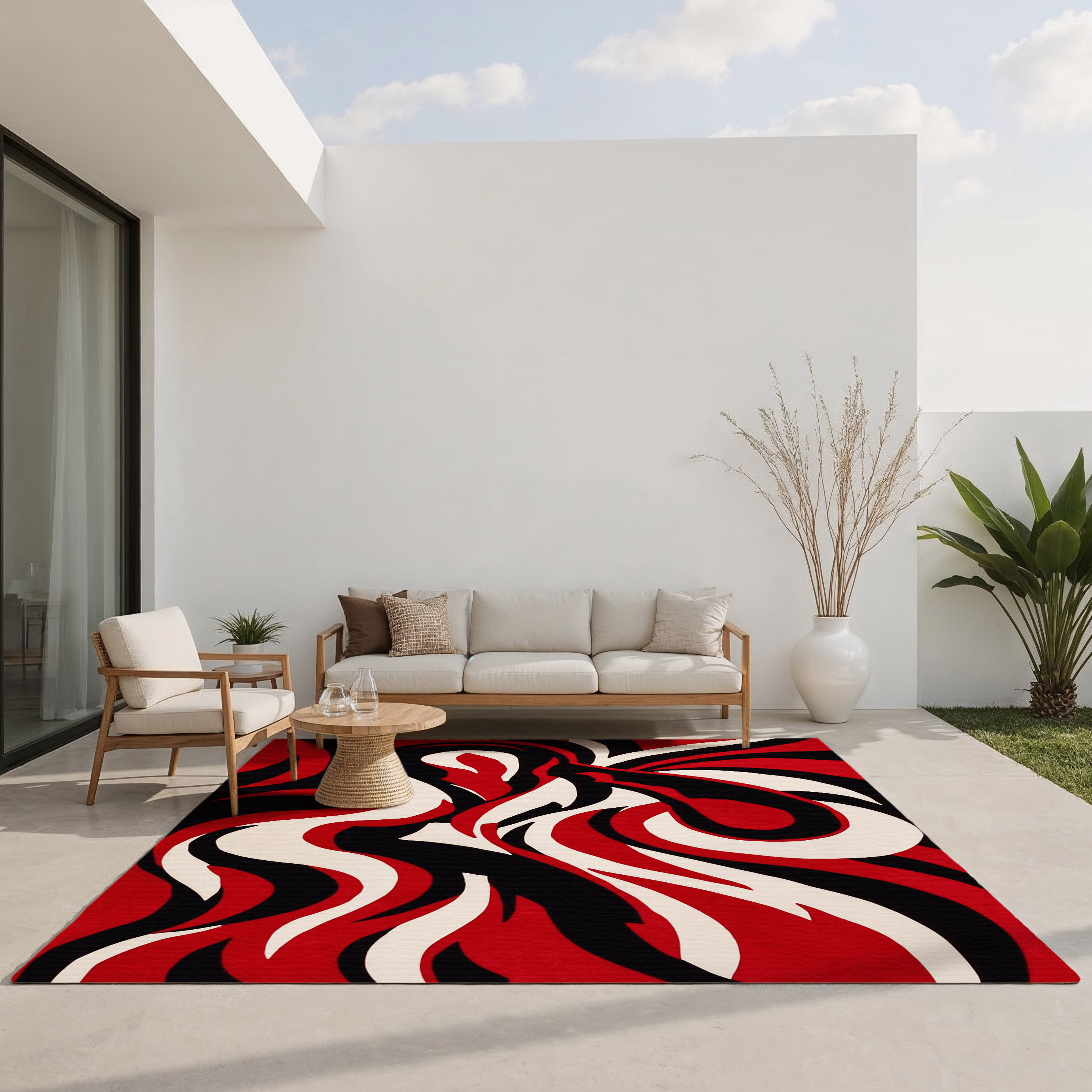 Wrought Studio™ Lunar Nova Indoor And Outdoor Area Rug | Wayfair