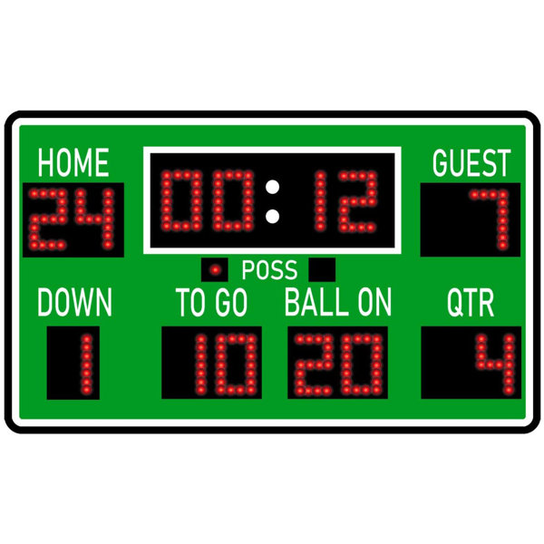 Harriet Bee Charleena Football Scoreboard Wall Sticker & Reviews | Wayfair