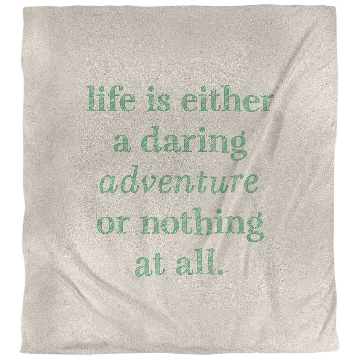ArtVerse Quotes Handwritten Life Adventure Single Reversible Duvet ...