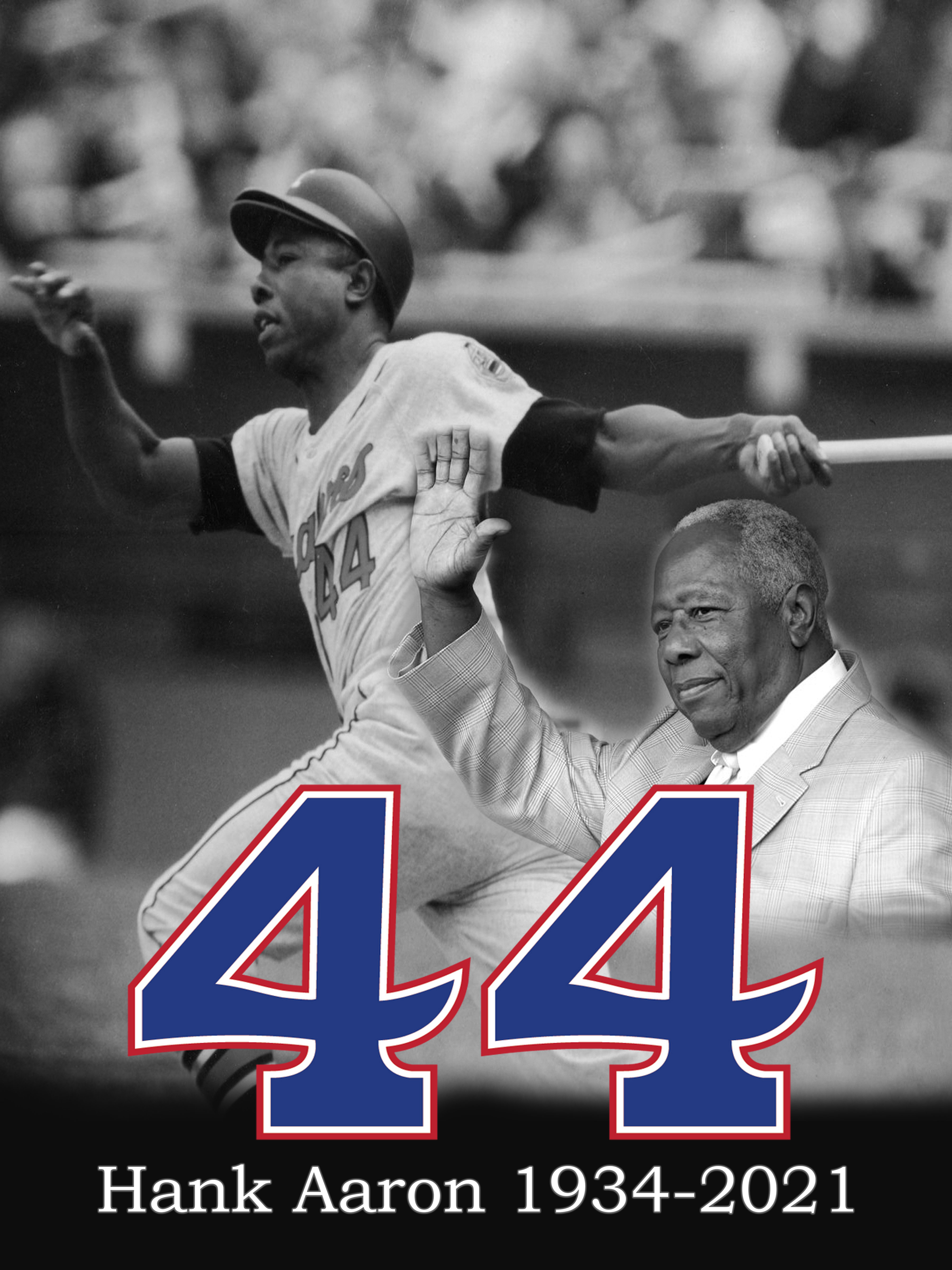Buy Art For Less Hank Aaron By Jobe Waters 16X12 Painting Reproduction ...