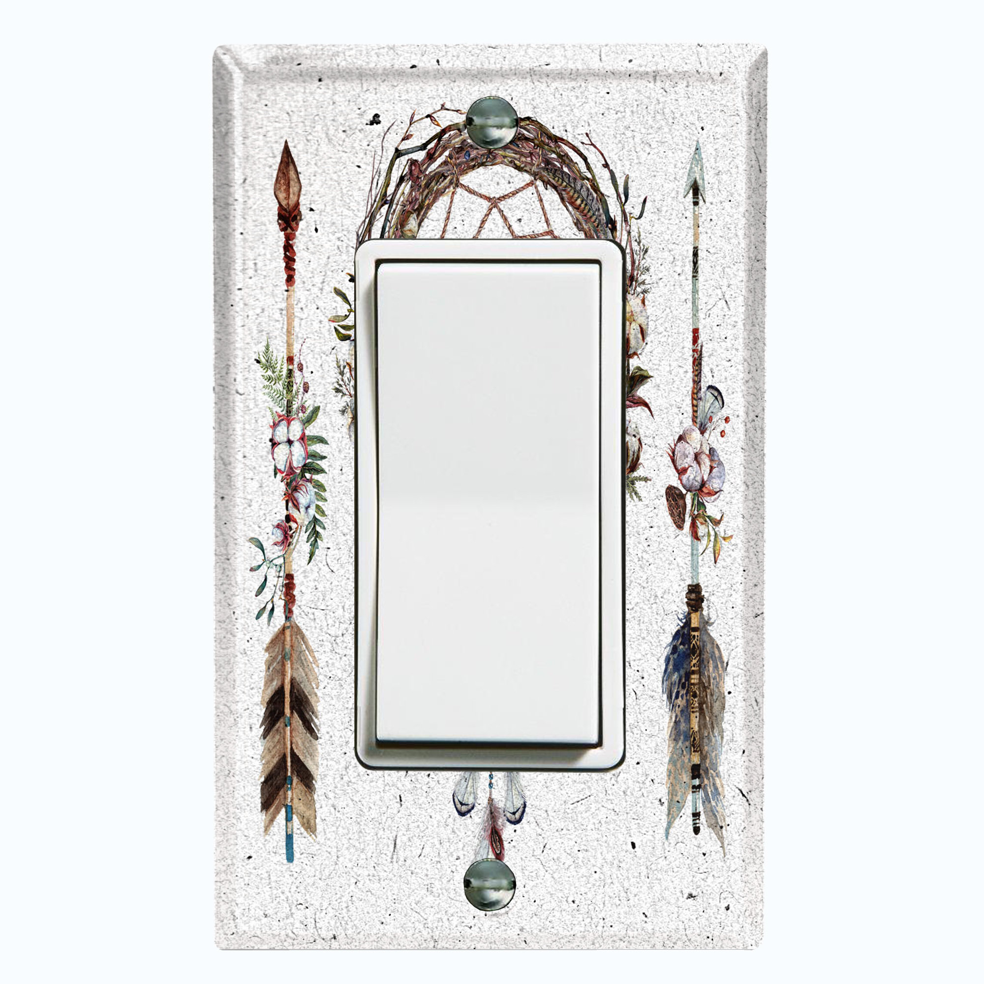 WorldAcc Indian Native Tree Branch Dream Catcher Feather Arrows White 1 ...