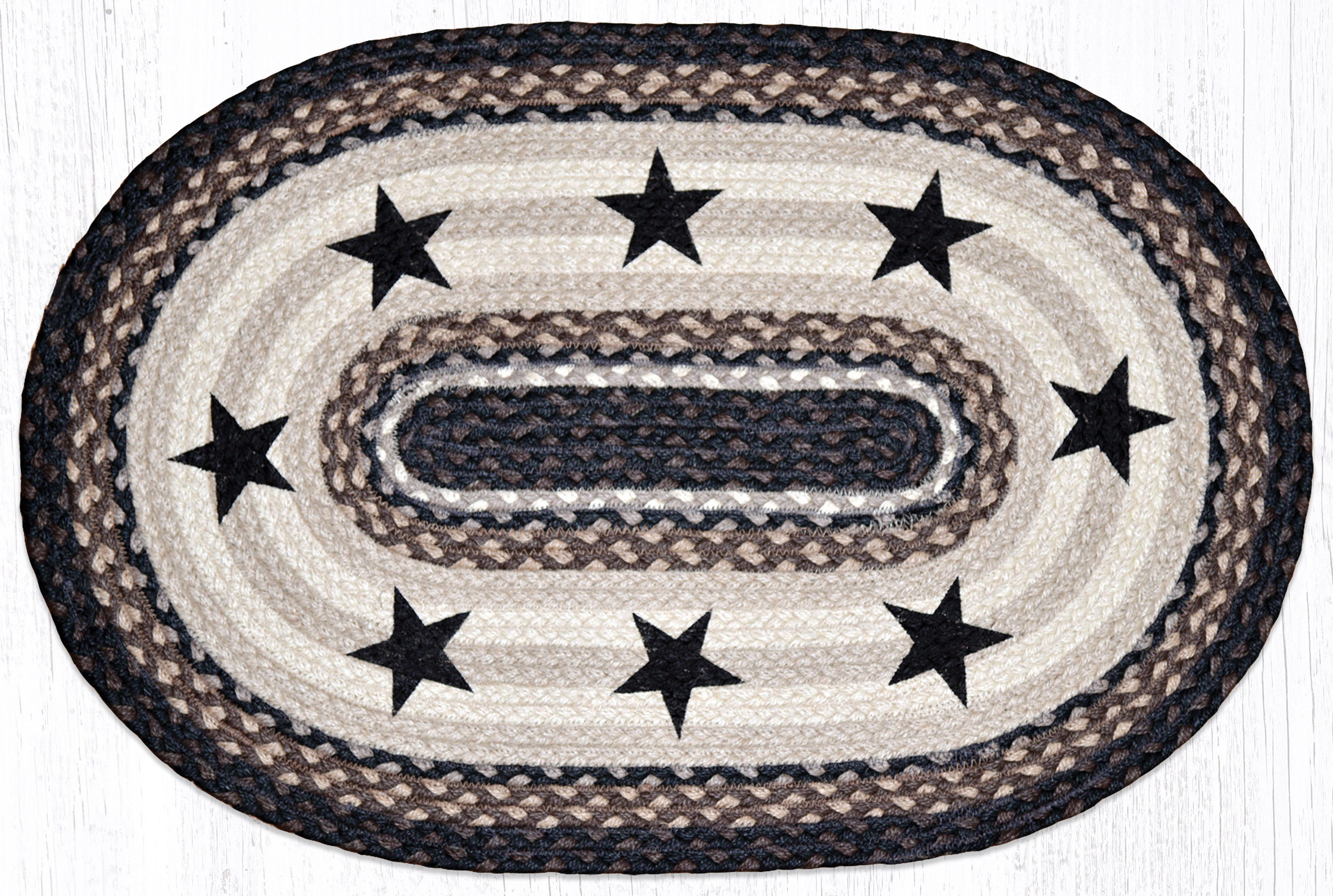 Earth Rugs Black Stars Printed Area Rug | Wayfair