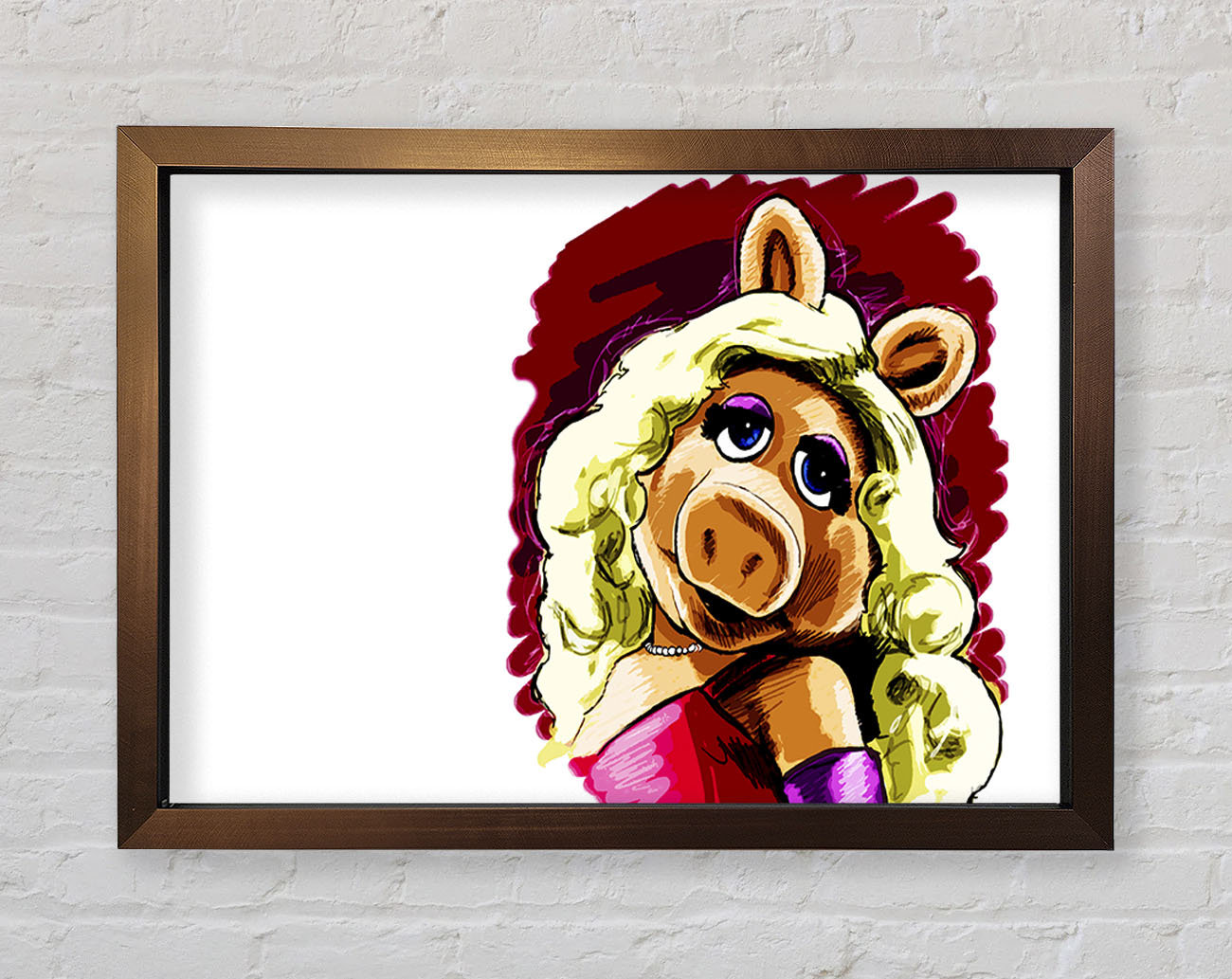 Happy Larry The Muppets Miss Piggy Framed Print | Wayfair.co.uk
