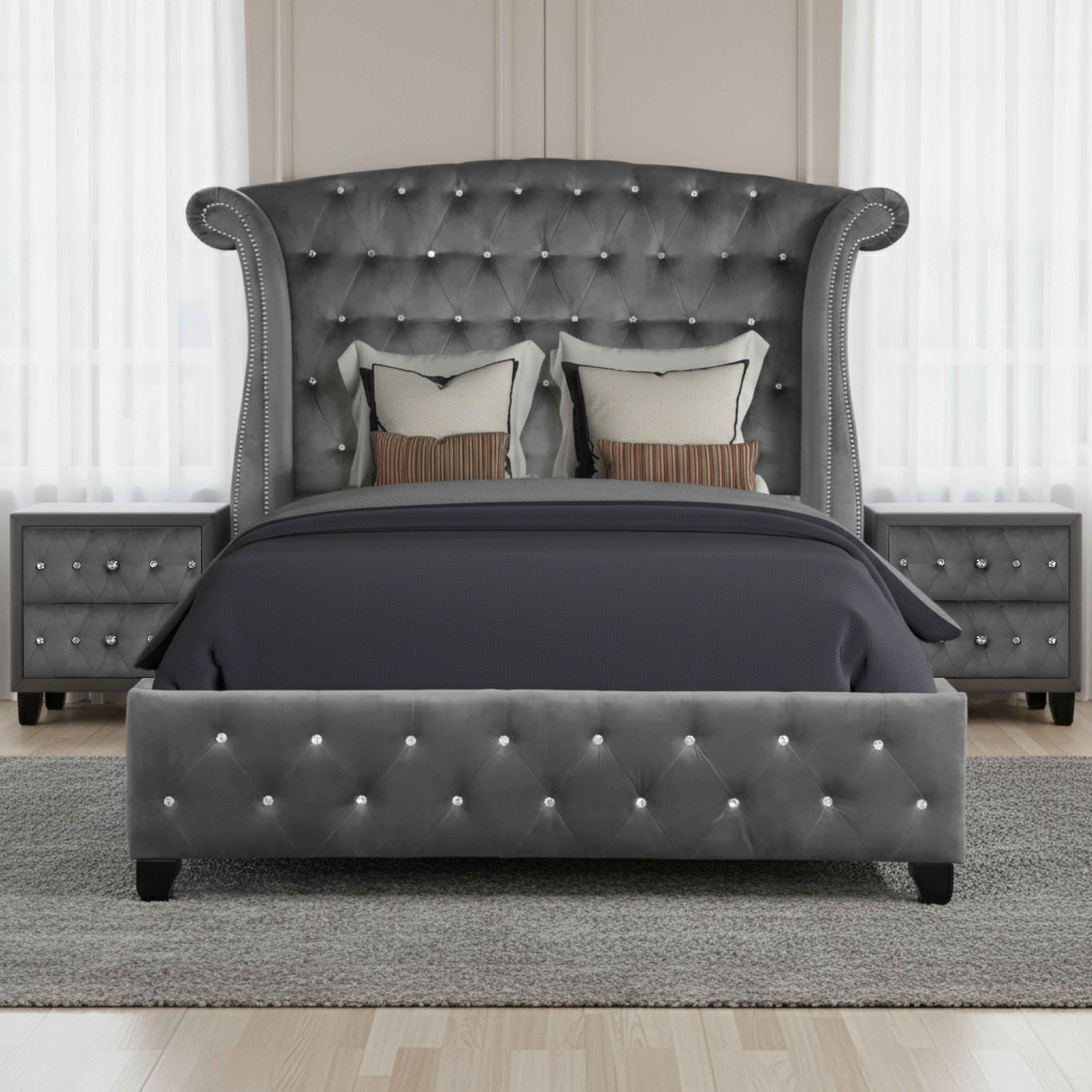 Rosdorf Park Mithil Full 3PC Gray | Wayfair