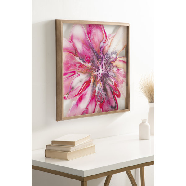 Lark Manor Arlillian Bright Colorful Abstract Flower - Floater Frame ...