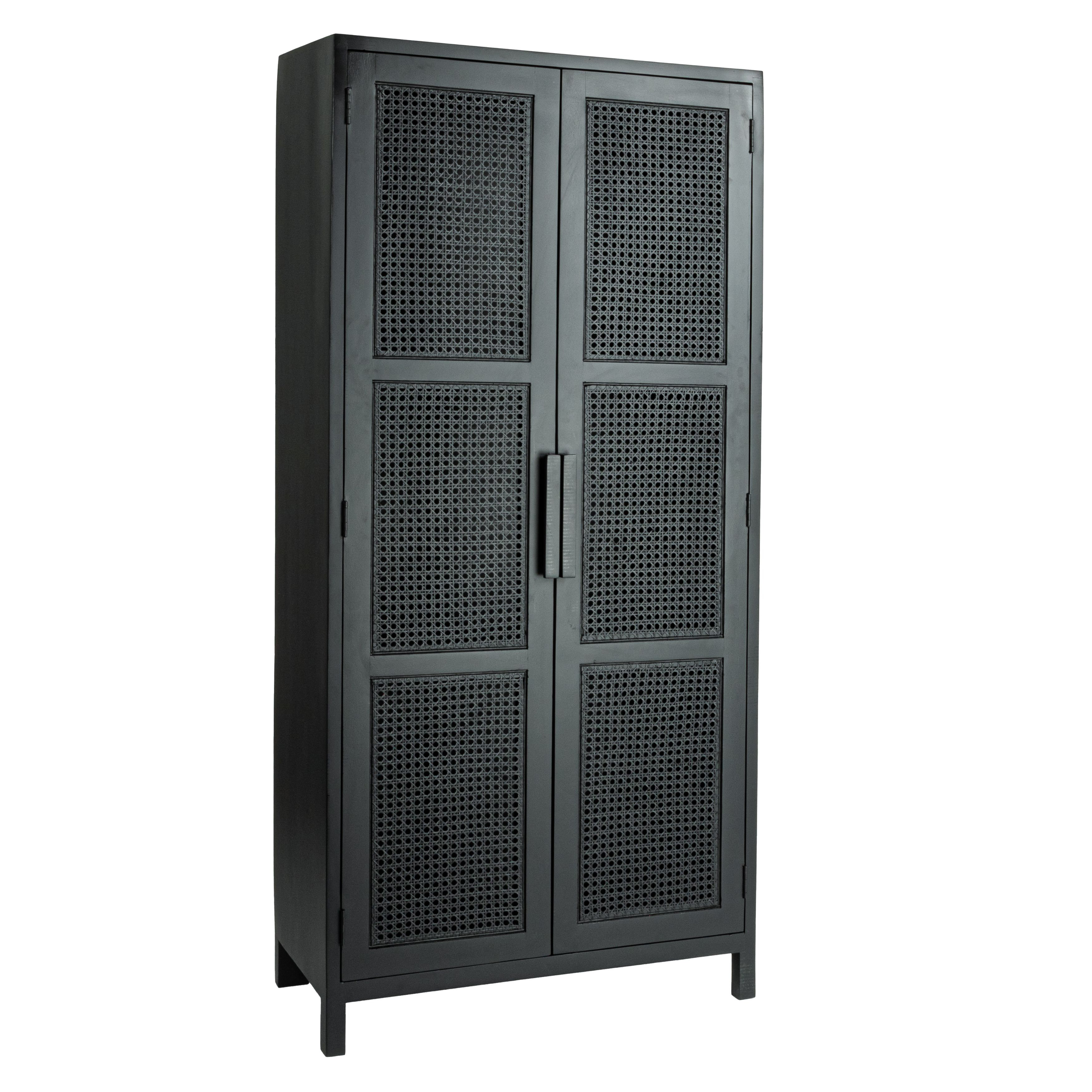 Rowena Interiors Rowan Cane and Mango Wood Tall Cabinet & Reviews | Wayfair