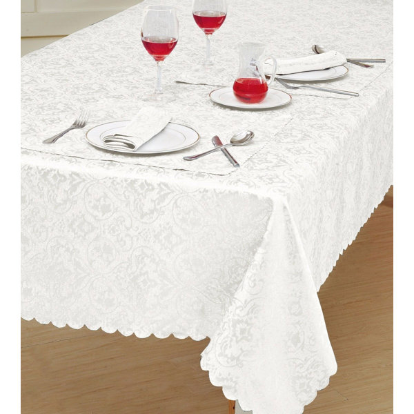 Rosdorf Park Dostie Rectangle Damask Tablecloth & Reviews | Wayfair.co.uk