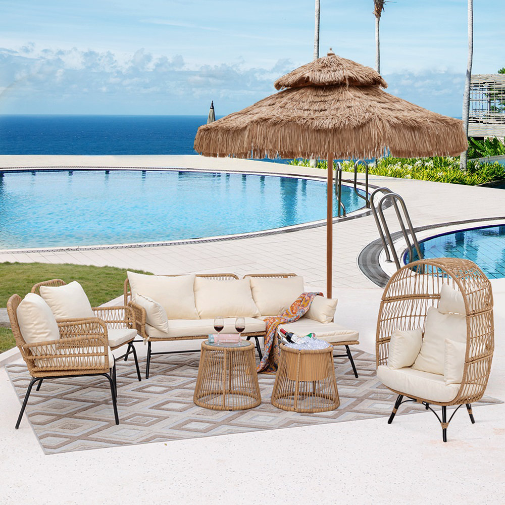 Bay Isle Home™ Alfhild 6 Person Patio Conversation Set with Tables and ...