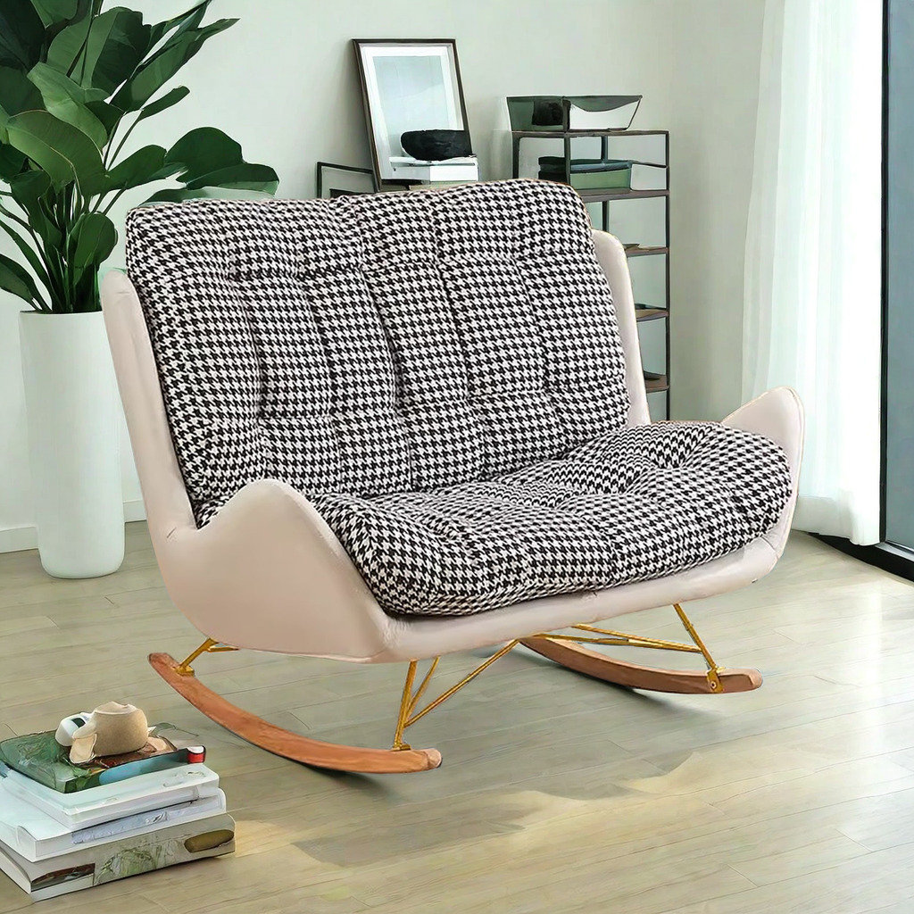 Comfort Zone Furniture.e Nordic Light Luxury Double Rocking Chair Sofa ...