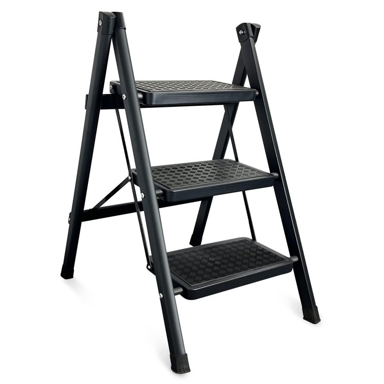 WFX Utility™ 3 - Step Steel Lightweight Folding Small Step Ladder ...