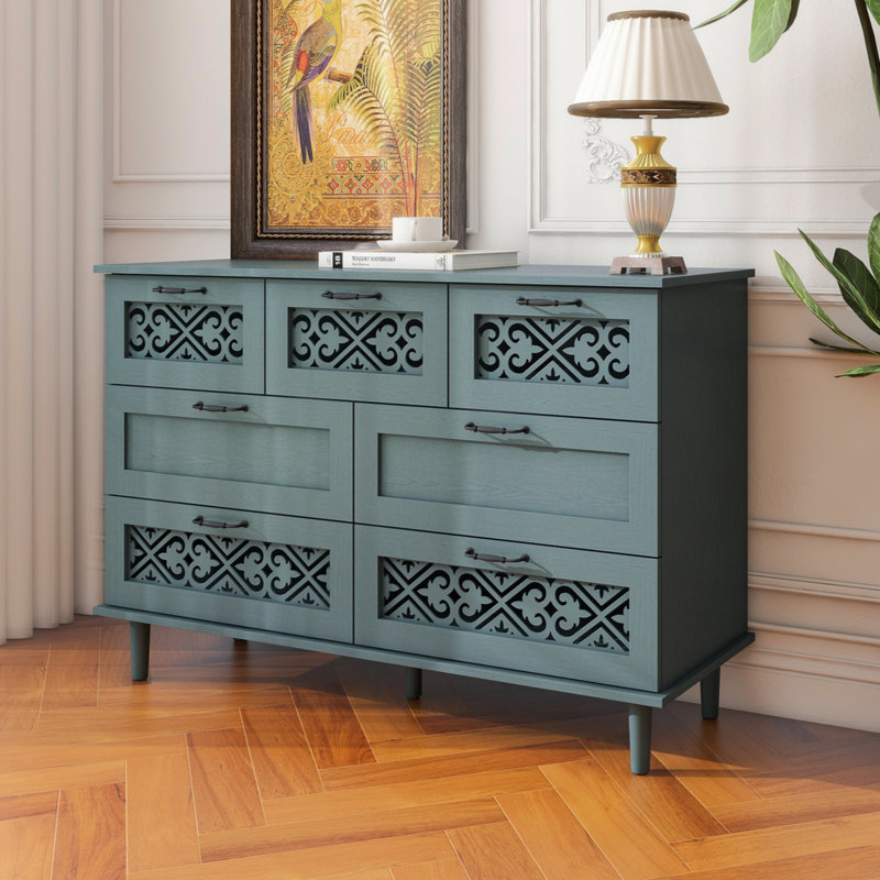 Alcott Hill® 7 Drawer Cabinet, American Furniture, Suitable For Bedroom ...