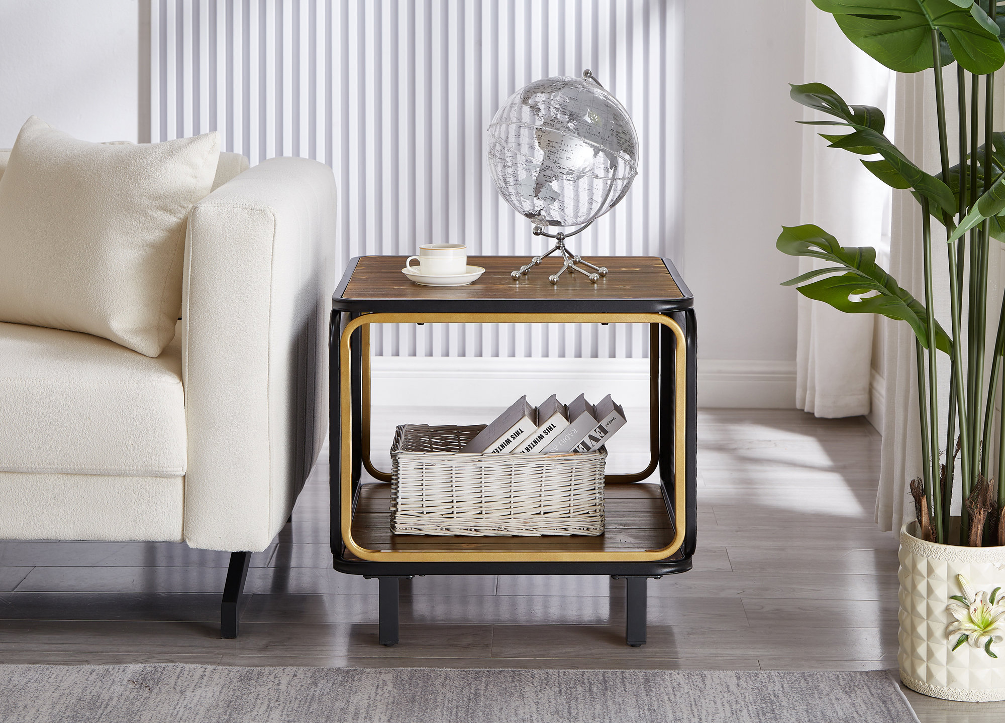 17 Stories Square End Table with Storage, End Tables for Living Room ...