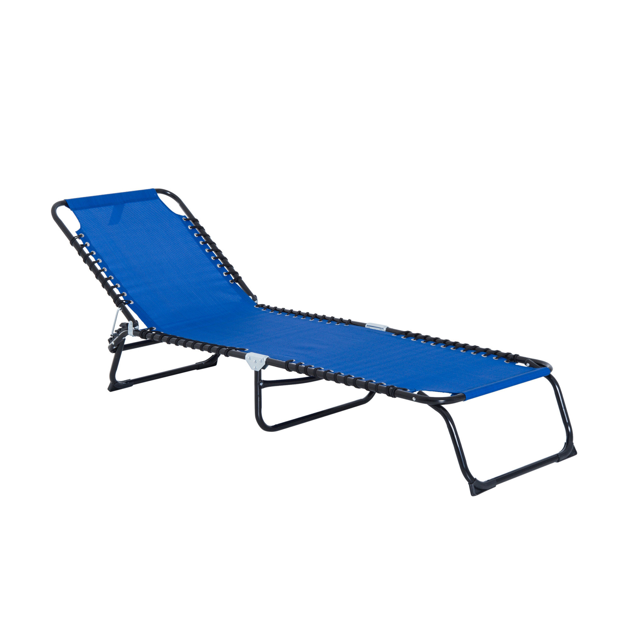 Arlmont & Co. Folding Chaise Lounge Pool Chair, Patio Sun Tanning Chair ...
