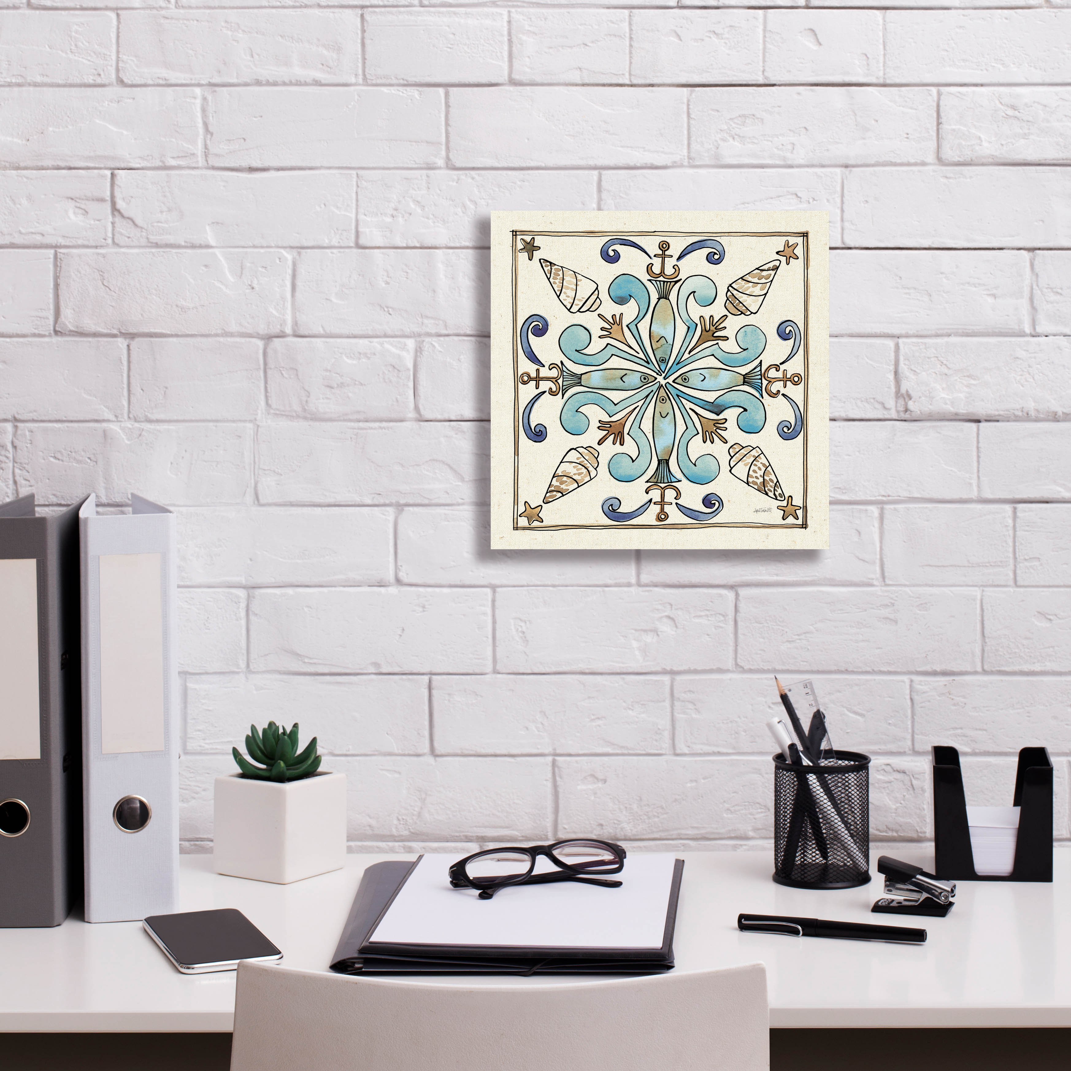 Breakwater Bay Epic Graffiti 'Coastal Breeze Tile 4' by Anne Tavoletti ...