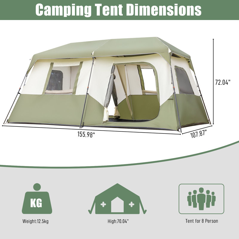 Winado 8 Person Tent with Carry Bag | Wayfair