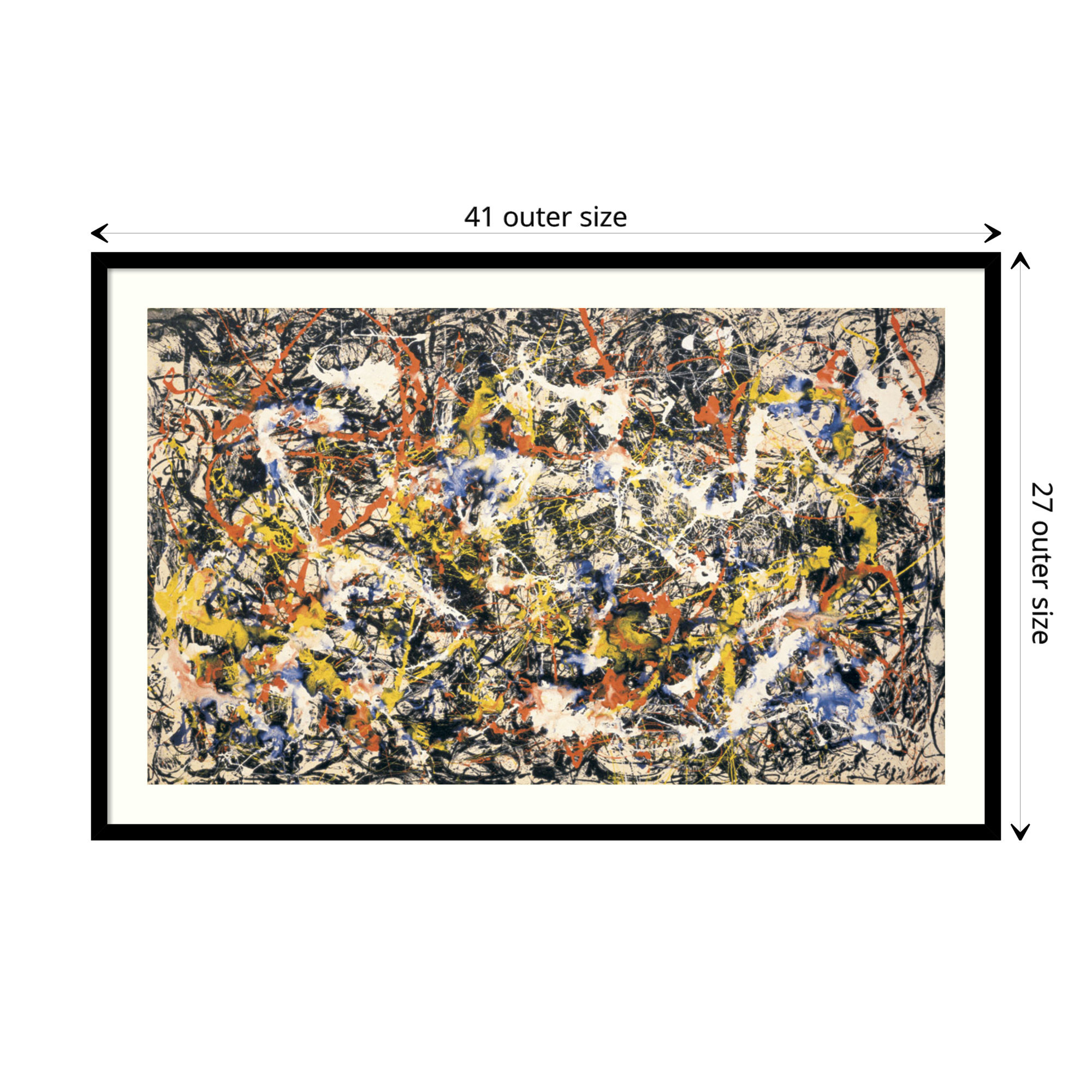 Wade Logan® Convergence by Jackson Pollock - Single Picture Frame Print ...