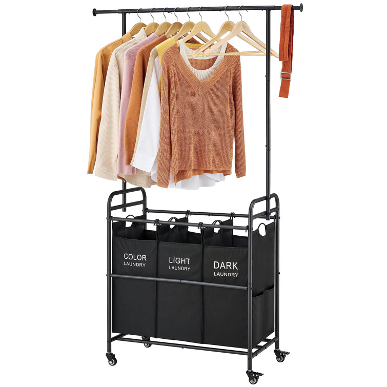 BTERAZ Metal Laundry Cart with Wheels - Wayfair Canada