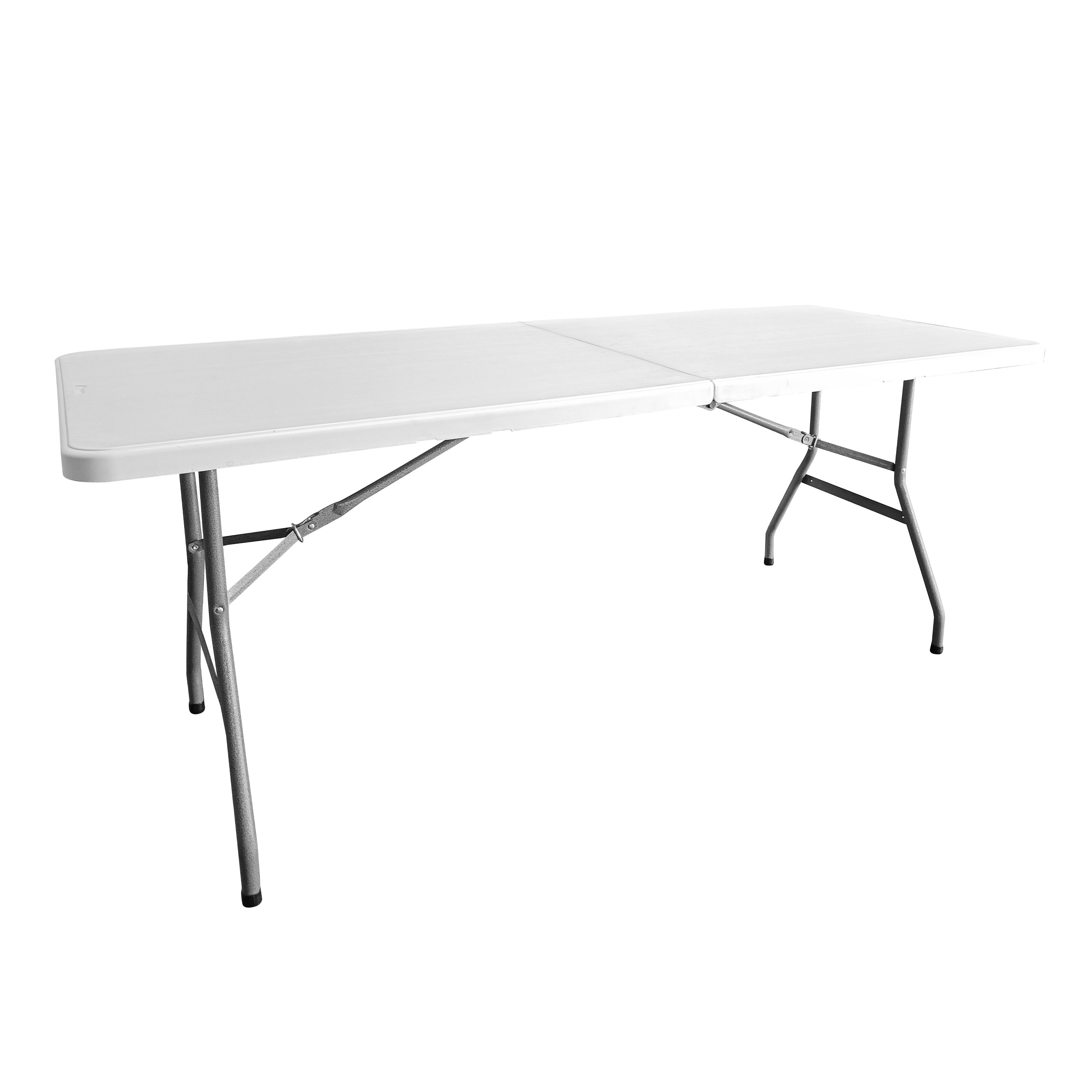 Wrought Studio 6-Foot Granite White Folding Table with Convenient Carry ...