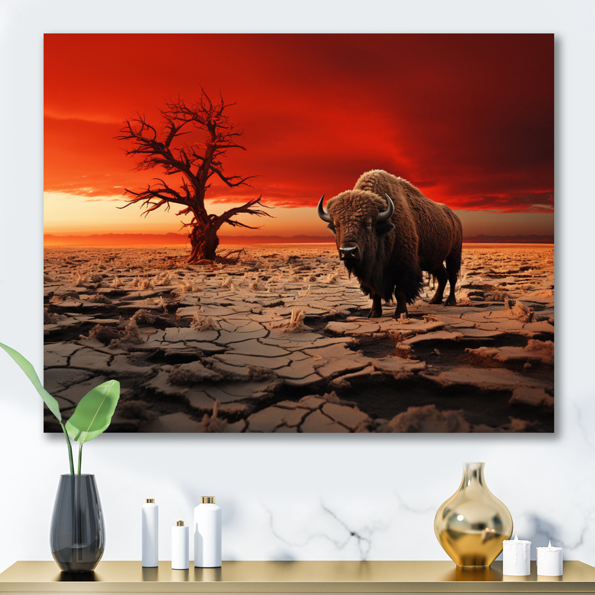 Foundry Select Bison Silent Strength I - Animals Wall Decor - Wayfair ...