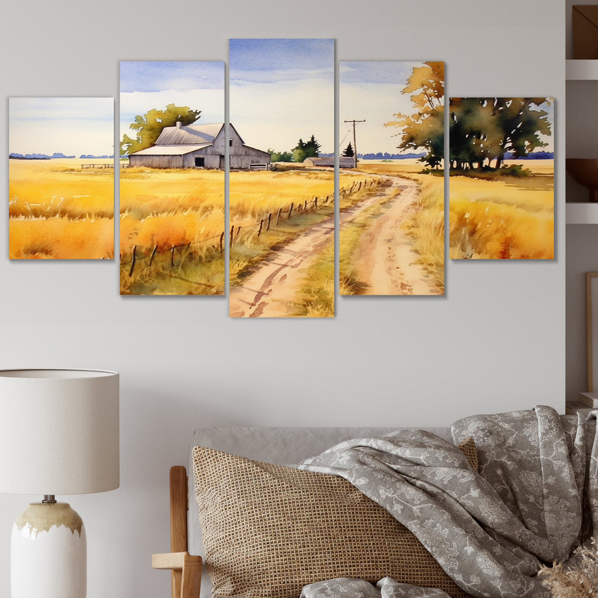 Design Art New Brunswick Farm Landscape - Canadian Wall Art Living Room ...