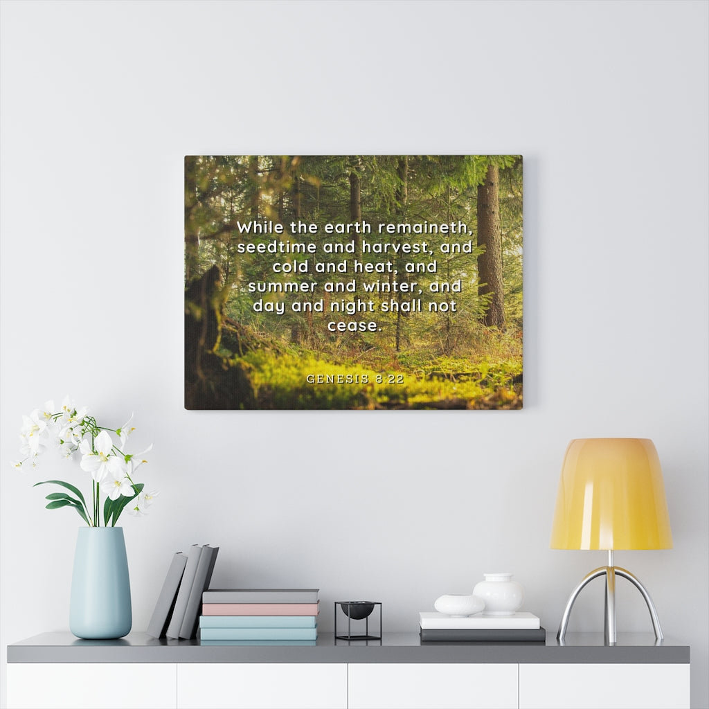 Trinx Scripture Canvas Day And Night Genesis 8:22 Christian Wall Art ...