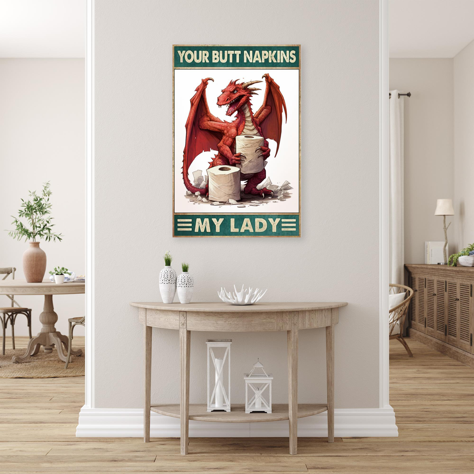 Trinx Lisha Dragon Your Butt Napkins My Lady | Wayfair