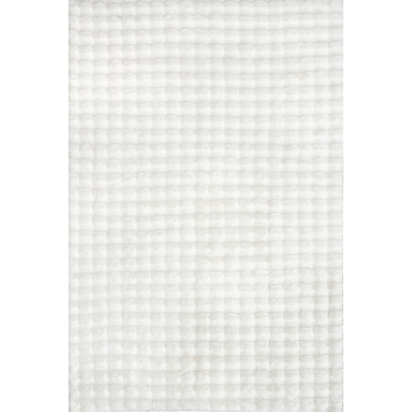 Ebern Designs Jeni SuperiorWash Solid Faux Rabbit Machine Washable Area ...