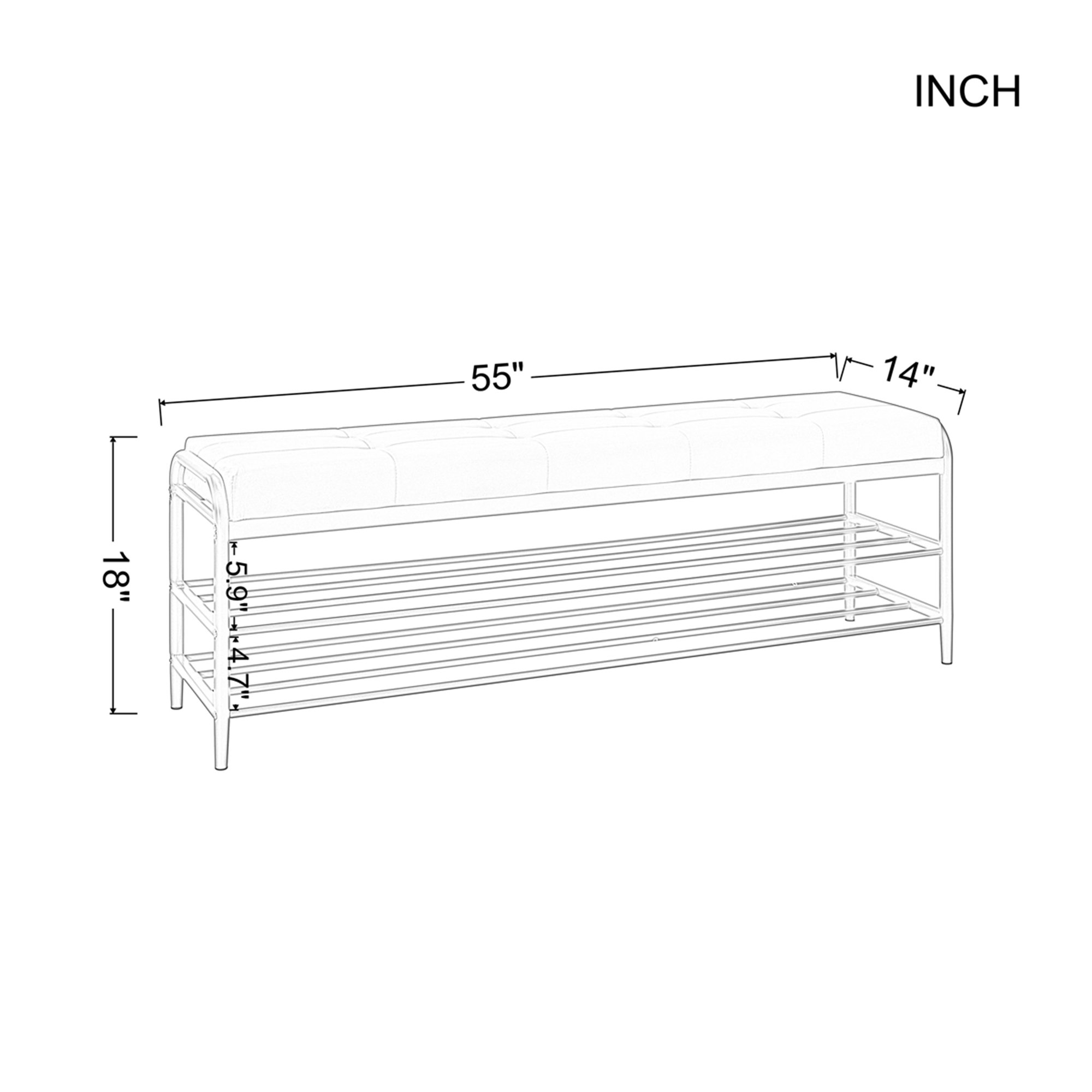 Mercer41 Ethin Metal Shoe Storage Bench | Wayfair