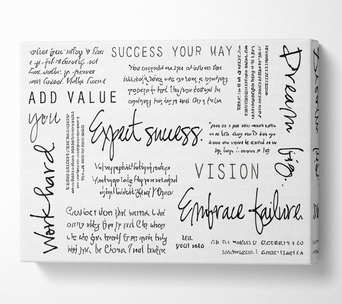 Happy Larry Work Hard Dream Big Epect Success - Print | Wayfair.co.uk