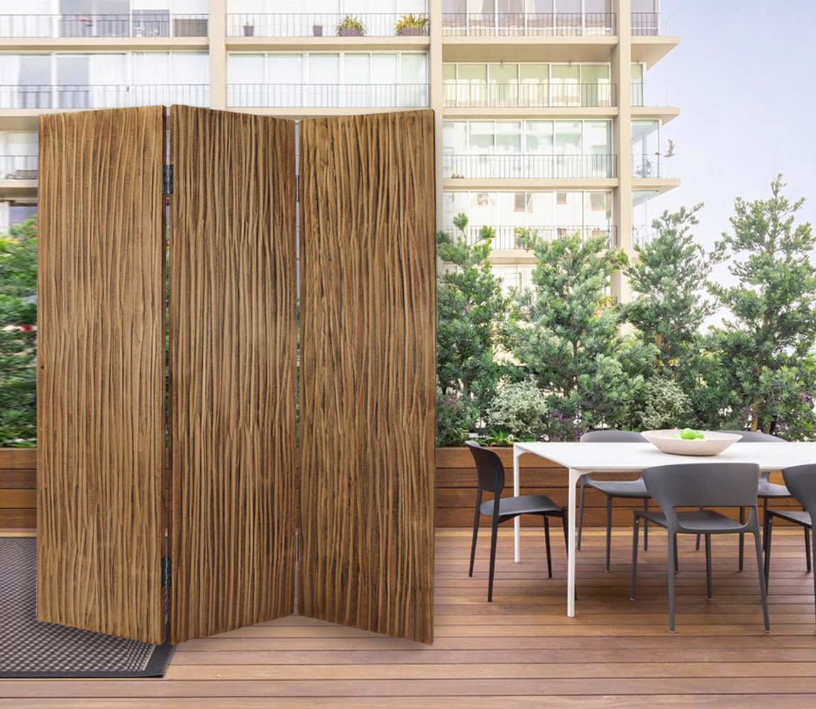 Loon Peak Cloison pliante en bois massif Mandalay - Wayfair Canada