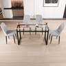 DAPPER DOODLES INC 4 Person Glass Dining Table Set, Kitchen Set With ...