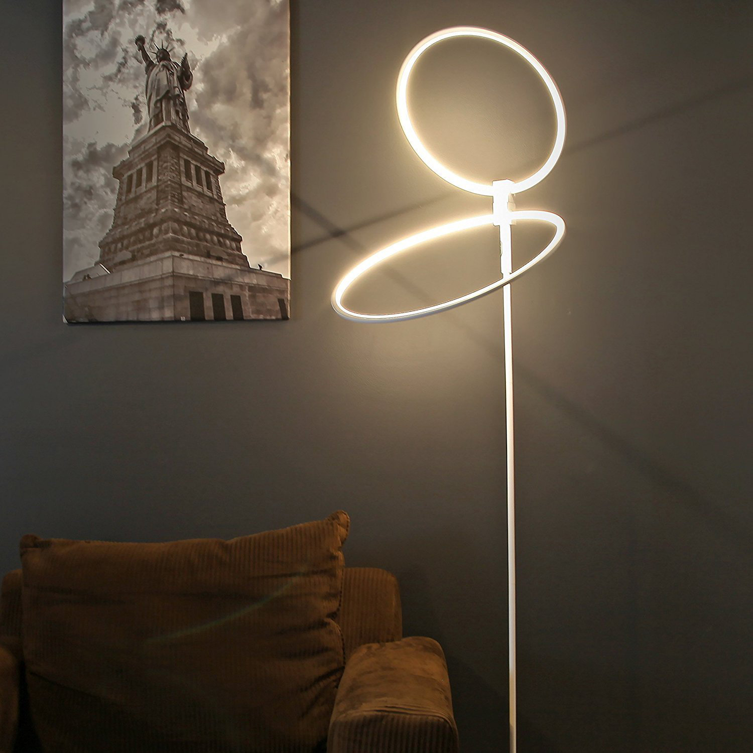 Brightech Eclipse 79 in. Industrial 2-Light 3-Way Dimming LED Floor ...