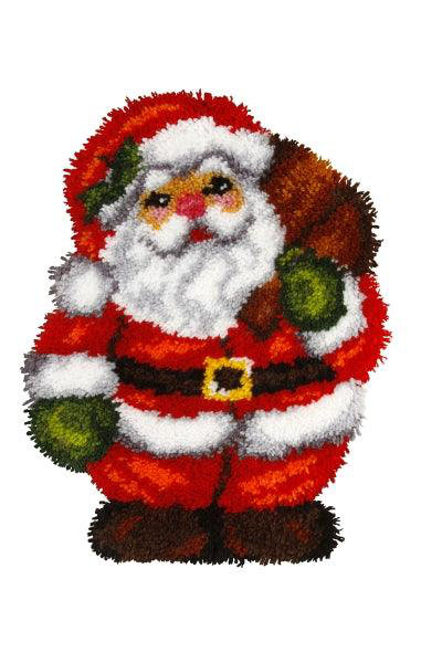 The Holiday Aisle® Latch hook cushion kit Santa Claus 4095 | Wayfair