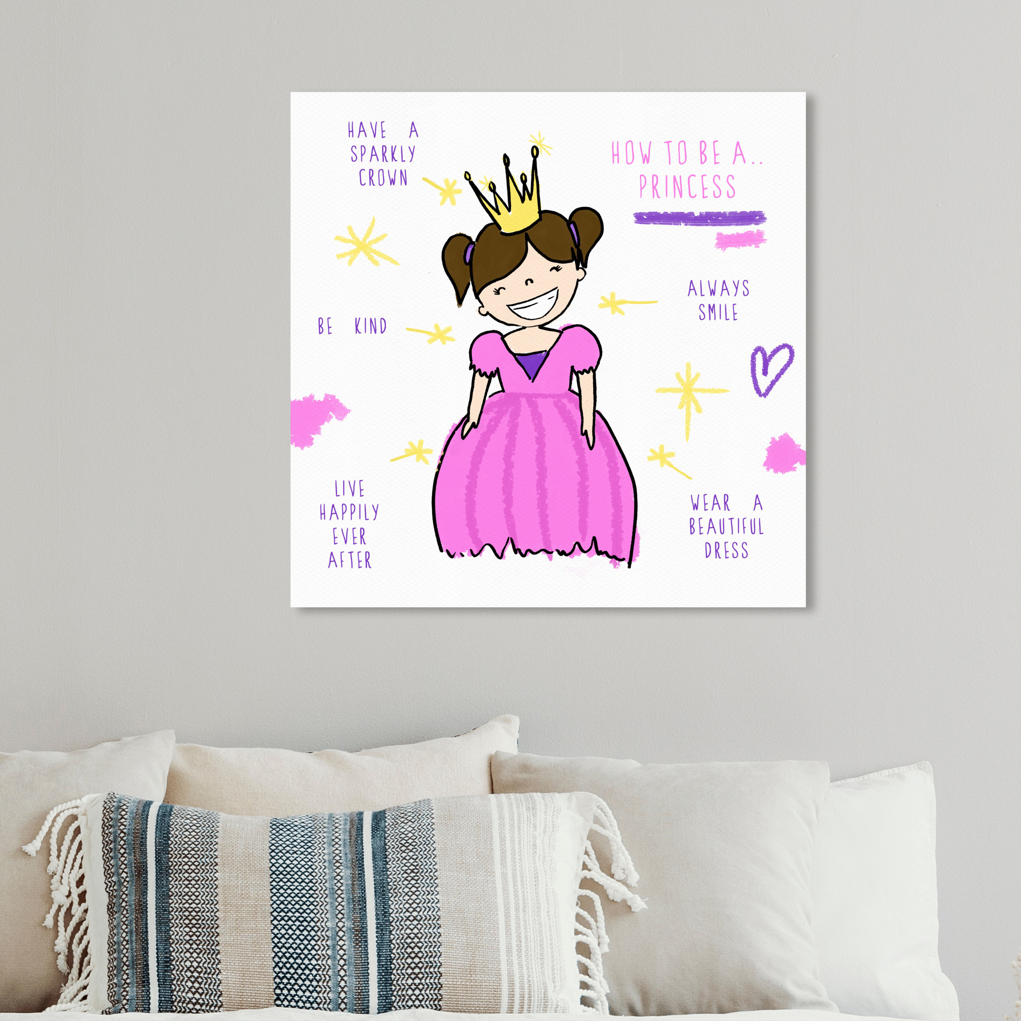 House of Hampton® Trever 'How to Be a Princess' Canvas Art - Wayfair Canada