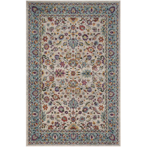 Bungalow Rose Doucet Performance Floral Rug & Reviews | Wayfair