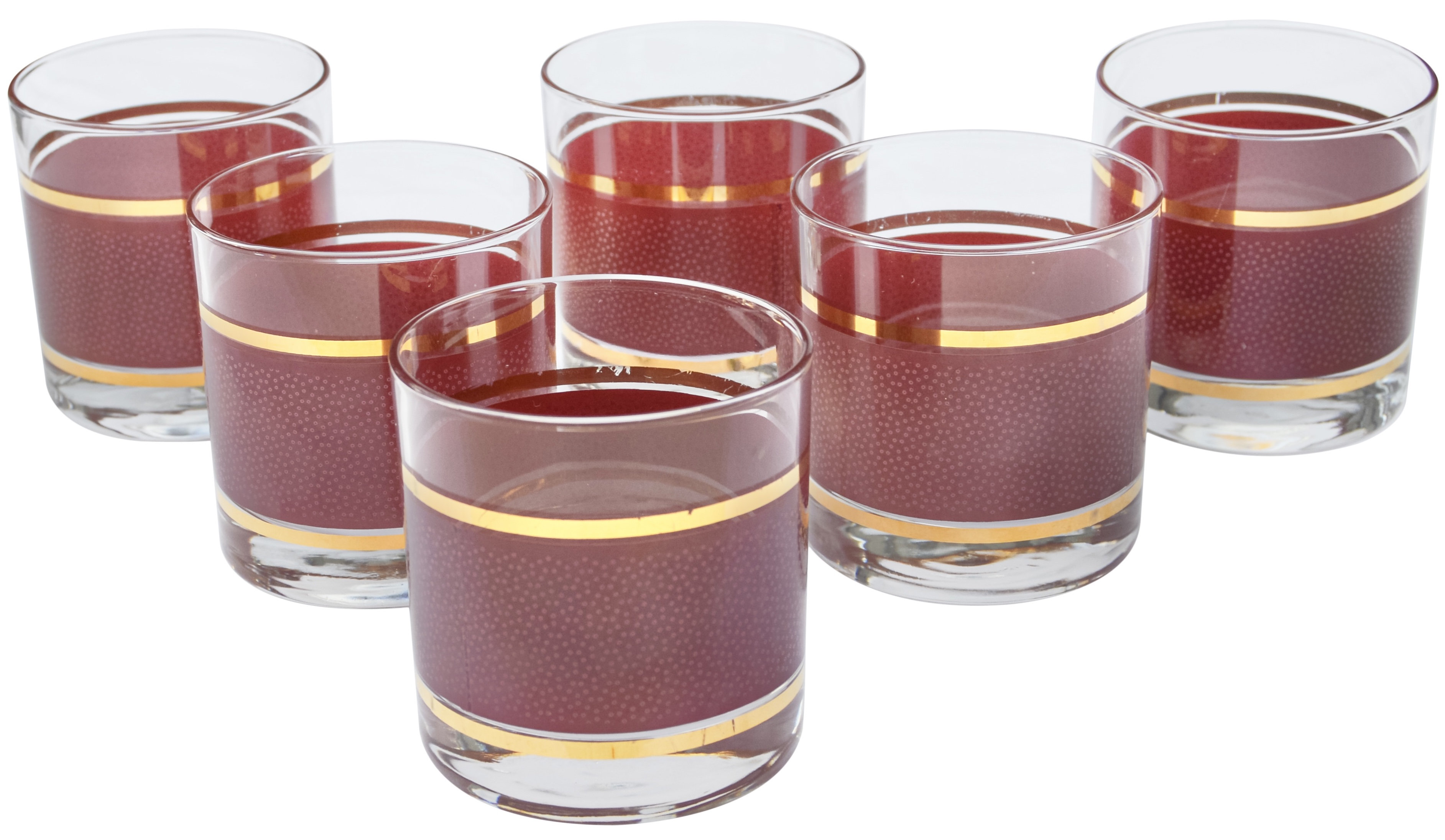 The Moroccan Room Mid 20th Century Gold-rimmed Culver Rocks Glasses ...