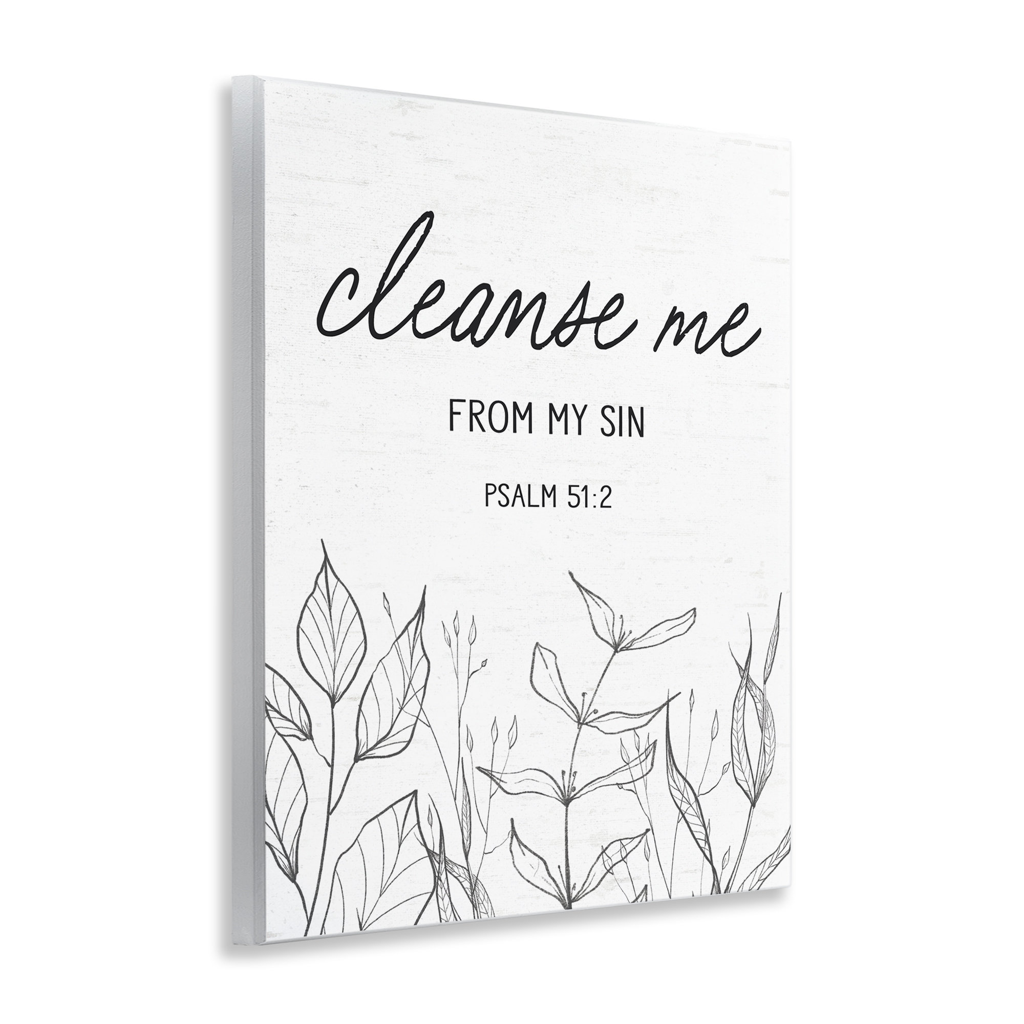 Ophelia & Co. Cleanse Me From Sin Wall Plaque, design by Lettered and ...