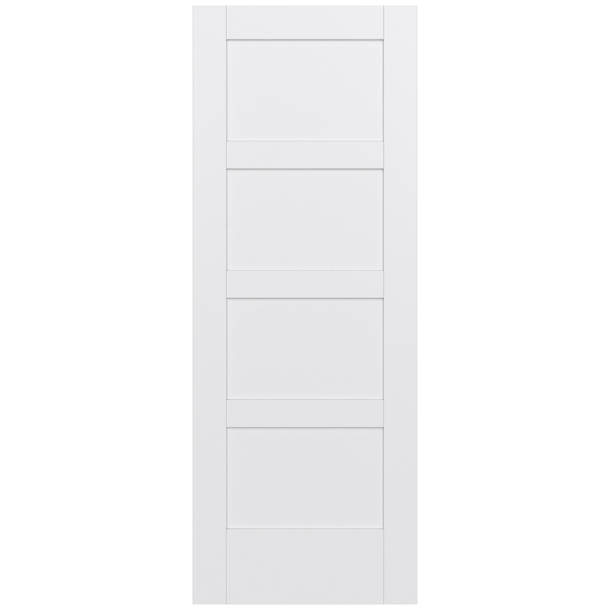 JELD-WEN MODA 1-Lite Frosted Glass Unfinished White Cedar Prehung ...