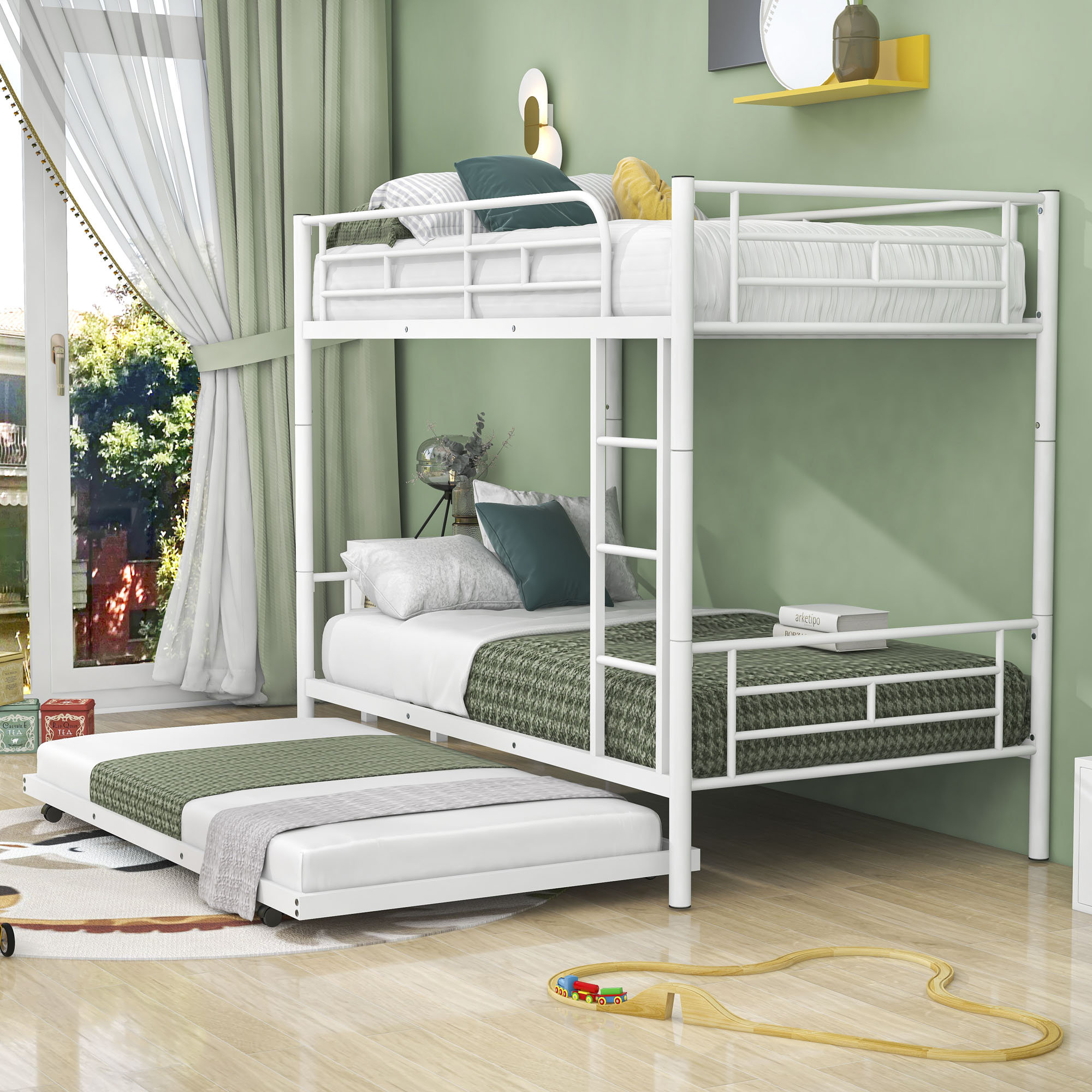 Isabelle & Max™ Kaelyn Twin Over Twin Standard Bunk Bed with Trundle by ...