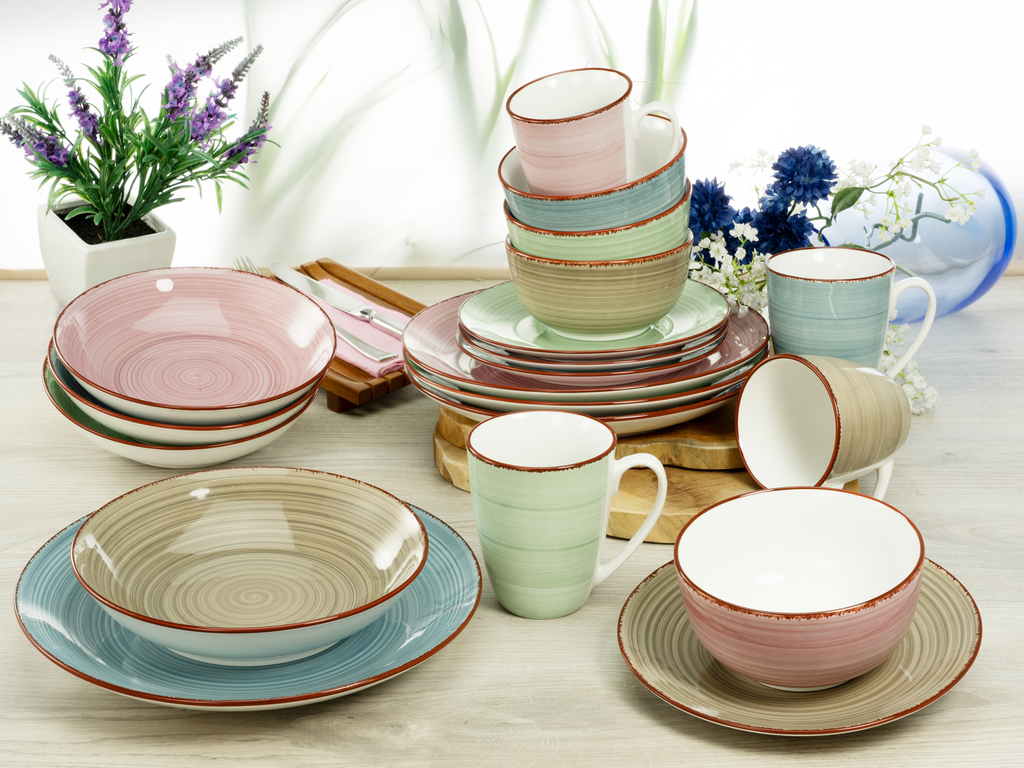 Creatable Samba 20 Piece Bone China Dinnerware Set, Service for 4 ...