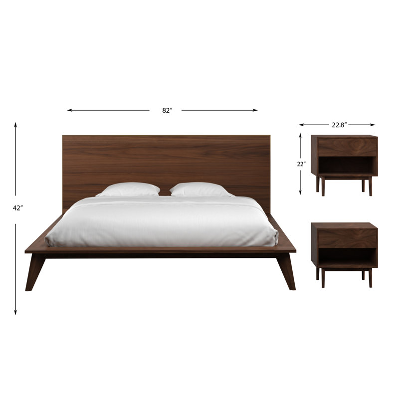 Mercury Row® Bain Platform 3 Piece Bedroom Set & Reviews | Wayfair