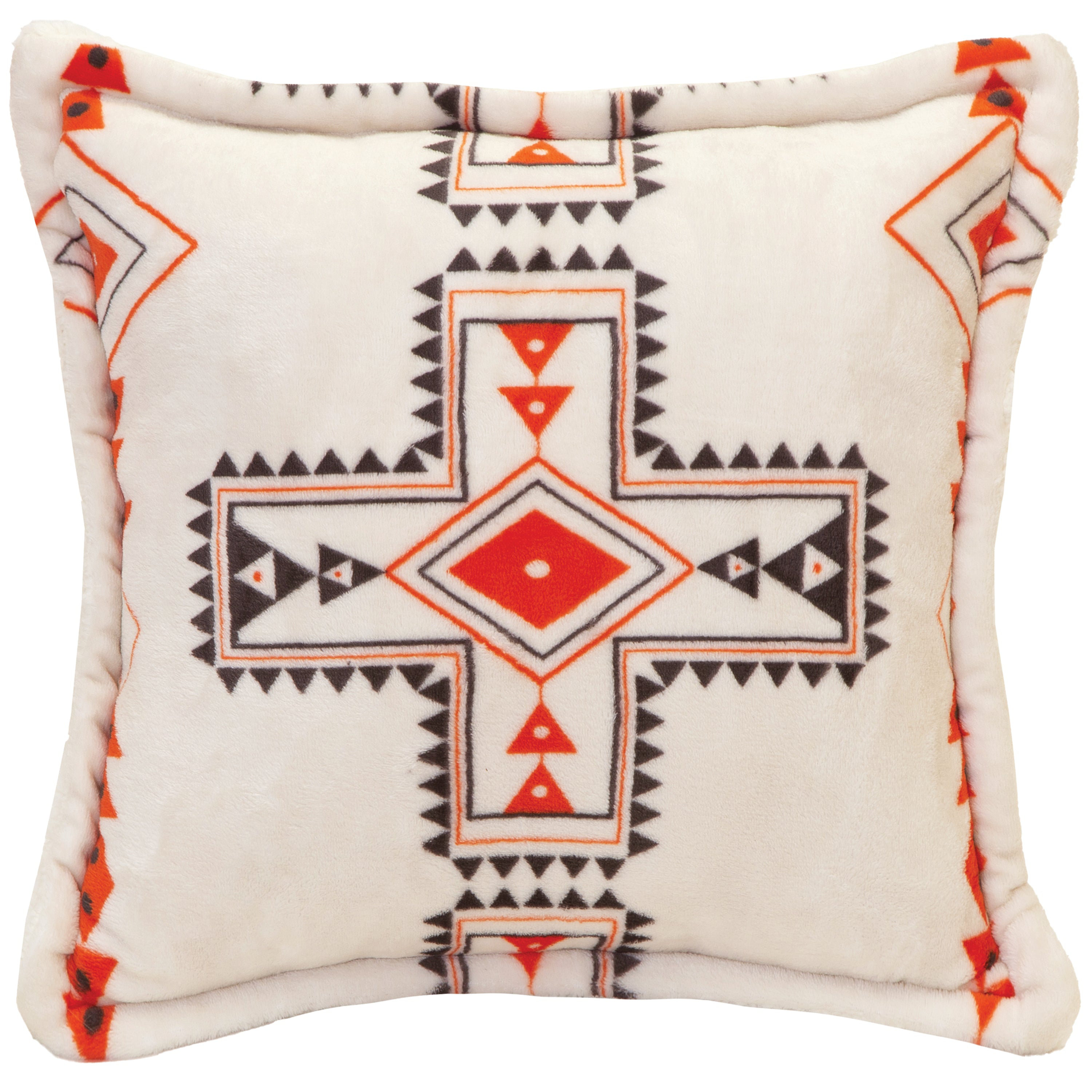 Carstens Inc. Wrangler Santa Fe Sun Plush Sherpa Pillow 18x18 | Wayfair