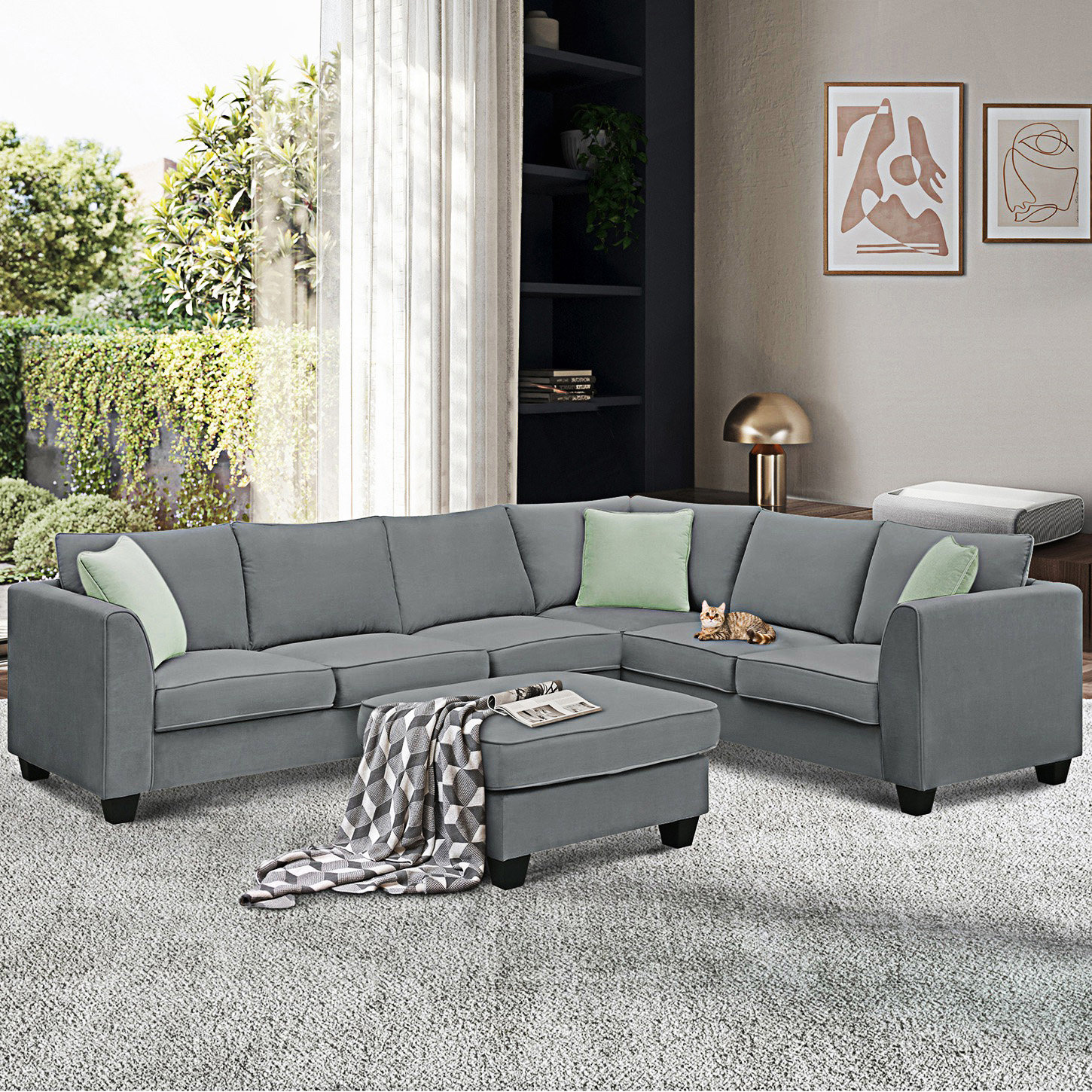 Ebern Designs Modern Sofa Sectional Sofa Couches Living Room Sets ...