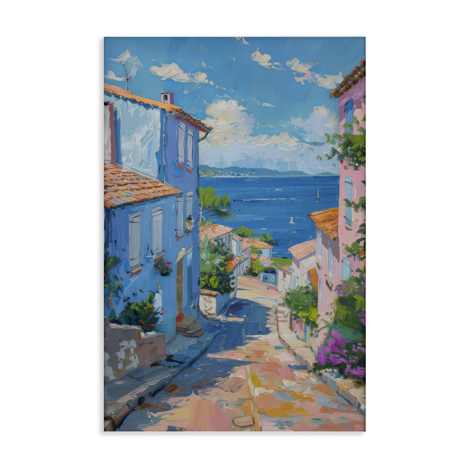 Highland Dunes Quiet Seaside Town's Path Canvas, design by LSR Design ...