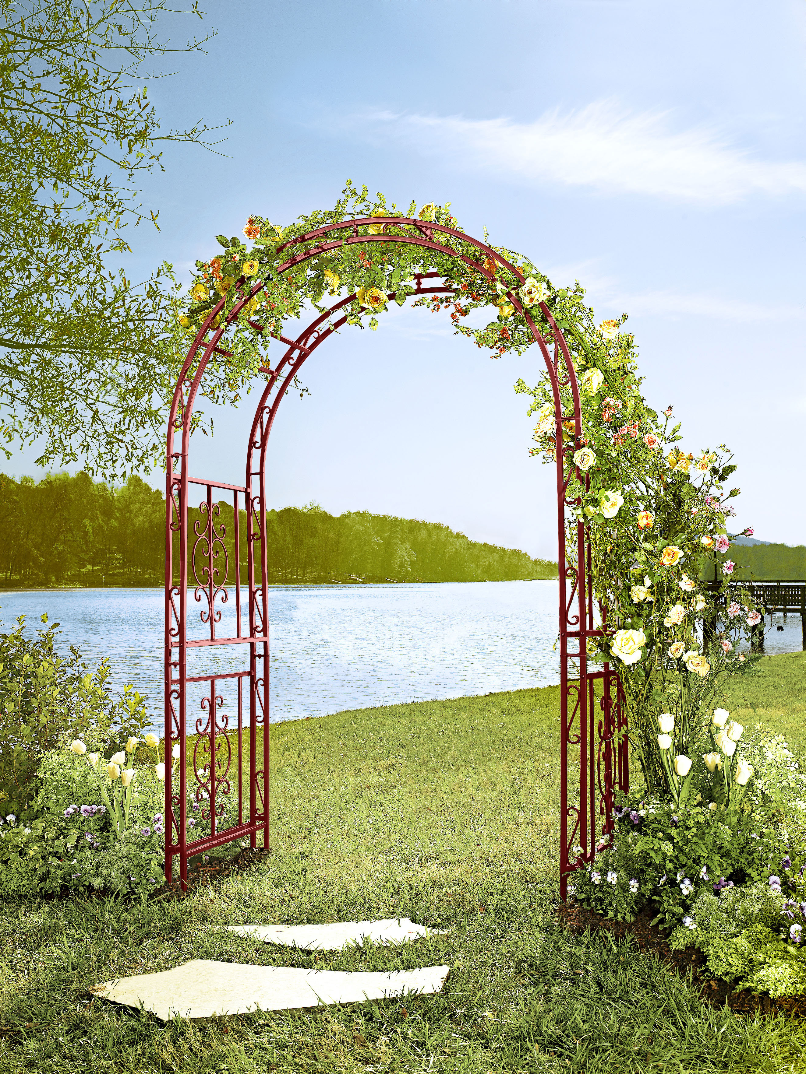 Canora Grey Montebello Iron 84" Tall Garden Arbor & Reviews | Wayfair