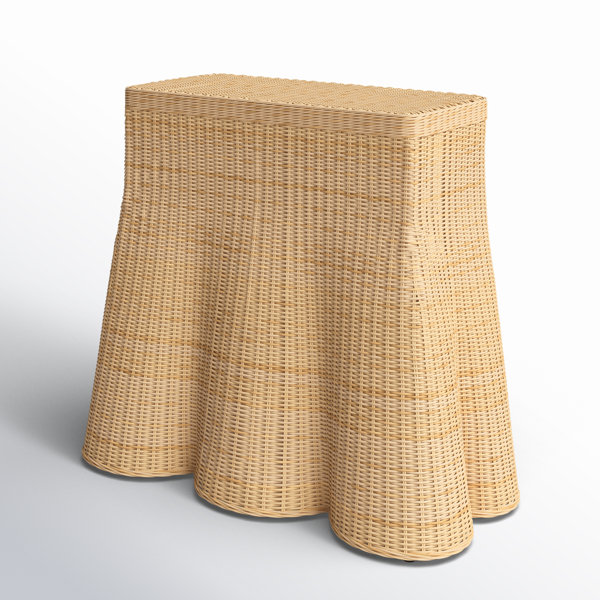 Birch Lane™ Cabo 36" Scalloped Rattan Console Table & Reviews | Birch Lane