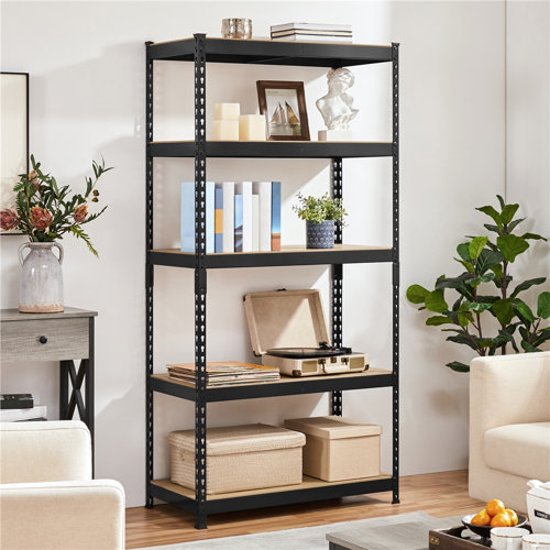 The Twillery Co.® Lundys 5 Tiers Adjustable Metal Storage Shelving ...