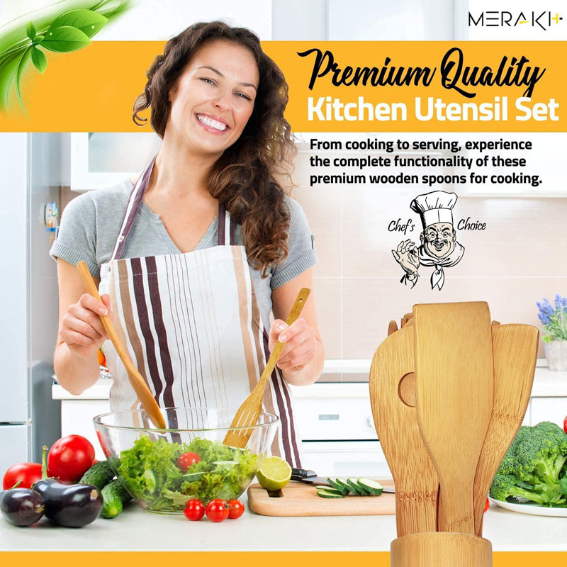 Popity Home 5 Piece Cooking Utensil Set & Reviews | Wayfair