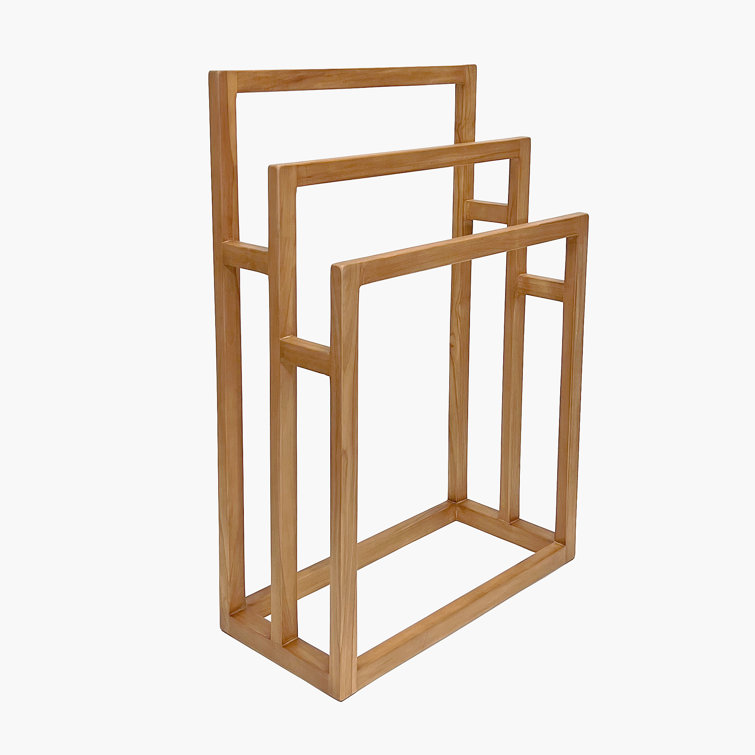 Asta Furniture, Inc. Wood 3 Freestanding Towel Stand | Wayfair